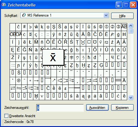 Sonderzeichen: x mit Querstrich drüber, wie geht das?? | Technisches ...