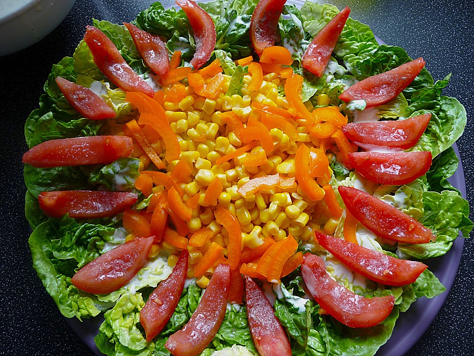 Salatteller mit Hähnchen von firefighter39 | Chefkoch.de