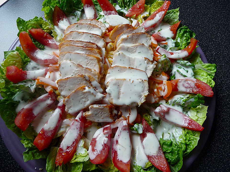 Salatteller mit Hähnchen von firefighter39 | Chefkoch.de