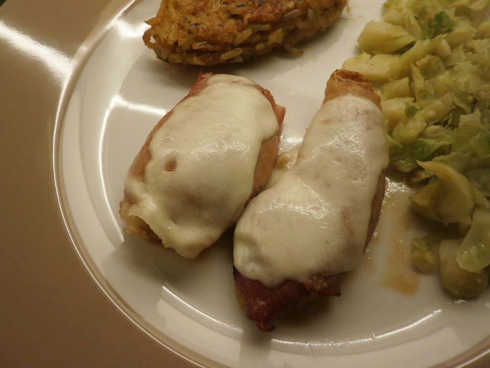 Hähnchenschnitzel mit Bacon und Mozzarella von Villenbach | Chefkoch.de