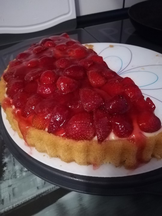 Erdbeerkuchen mit Vanillepudding von bärenmama | Chefkoch.de