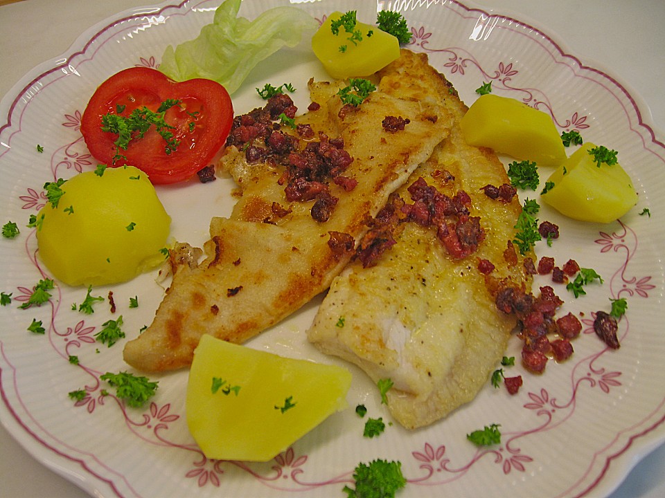 Gebackene Scholle mit Speckstippe von Stift1 | Chefkoch.de