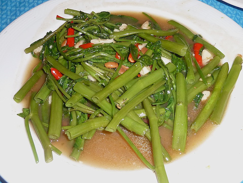 Thai-Wasserspinat-Fried Morning Glory von Dorry | Chefkoch.de
