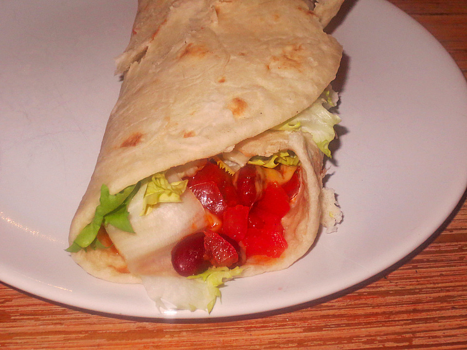 Laktosefreier Wrap mit Chili con Carne-Füllung von Knusperschnuppe ...