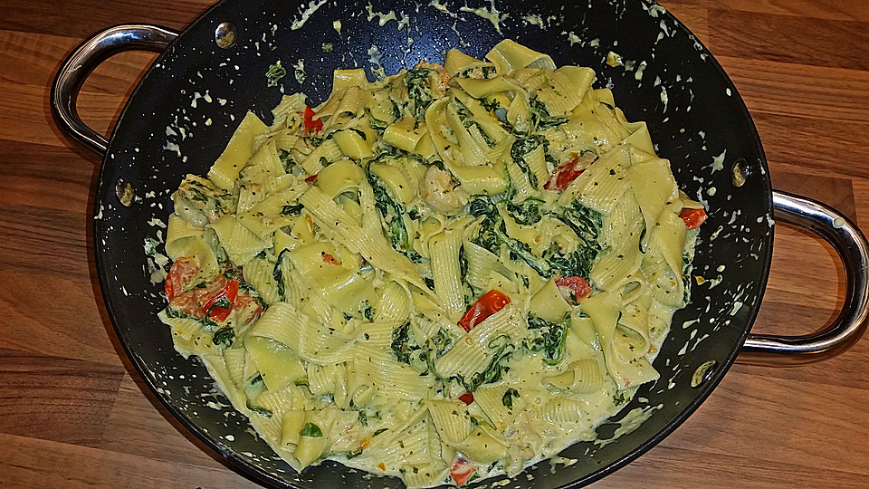 Pasta mit Scampi und Spinat von SpareRibs | Chefkoch.de