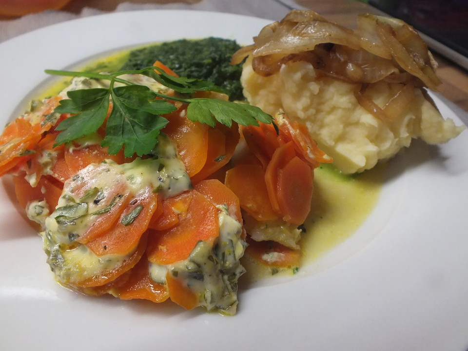 Rotbarsch-Filet mit Möhren und Senfcreme von trekneb | Chefkoch.de