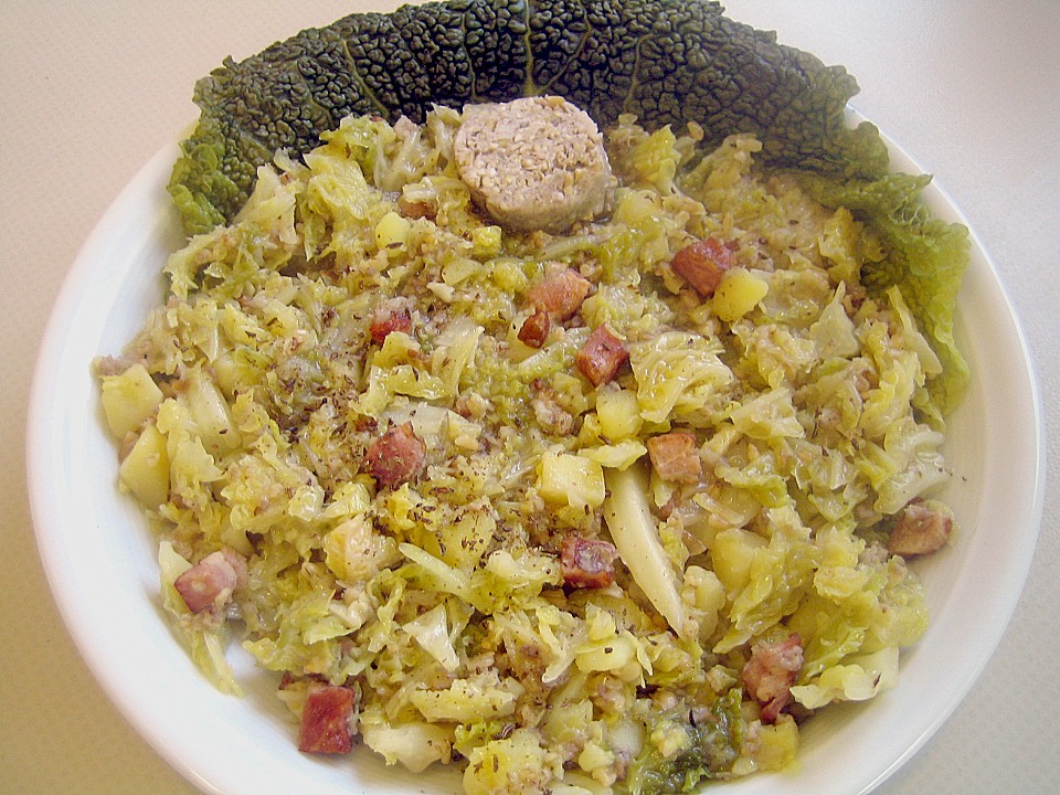 Wirsingeintopf mit Pinkel und Speck von schrat | Chefkoch.de