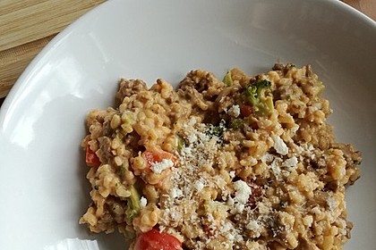 Hackfleisch-Risotto mit Paprika und Erbsen von Meat_is_Life | Chefkoch.de