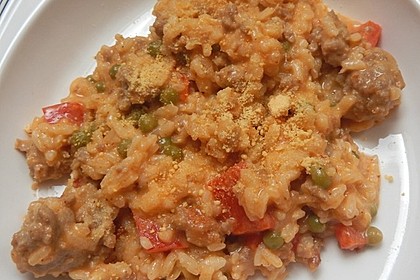 Hackfleisch-Risotto mit Paprika und Erbsen von Meat_is_Life | Chefkoch.de