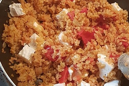 Bulgur - Tomaten - Feta - Pfanne von huco173 | Chefkoch.de