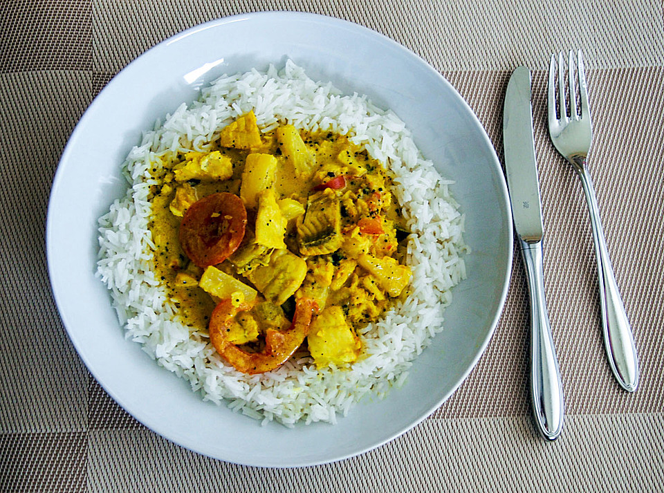 Maledivisches Fisch - Curry mit frischen Curryblättern von pony2 ...
